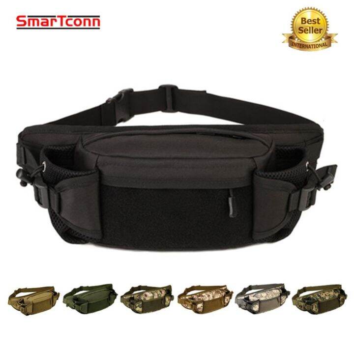 SmarTconn ทหารยุทธวิธีกระเป๋าคาดเอวกระเป๋าคาดเอวพร้อมขวดเครื่องดื่มกระเป๋าใส่บัตรกันน้ำเข็มขัด ...