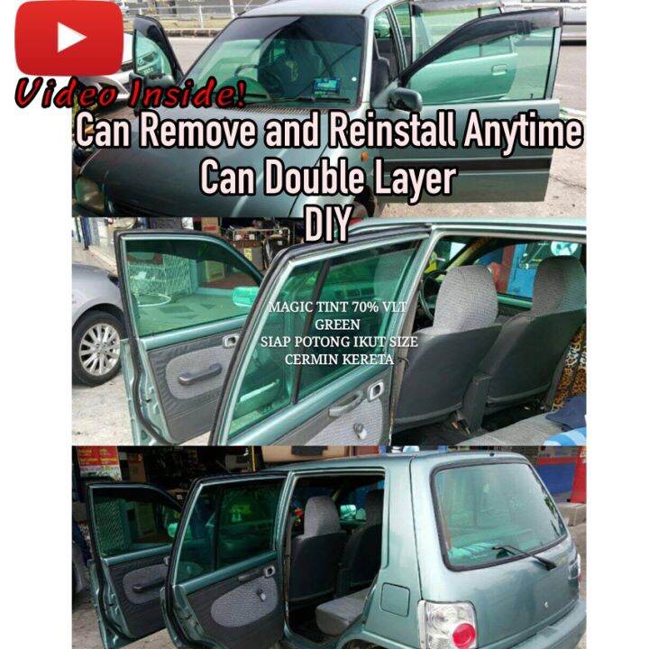 5 Windows Car Window Magic Tint OEM Tinted Glass Solar Film - 70% Green ...