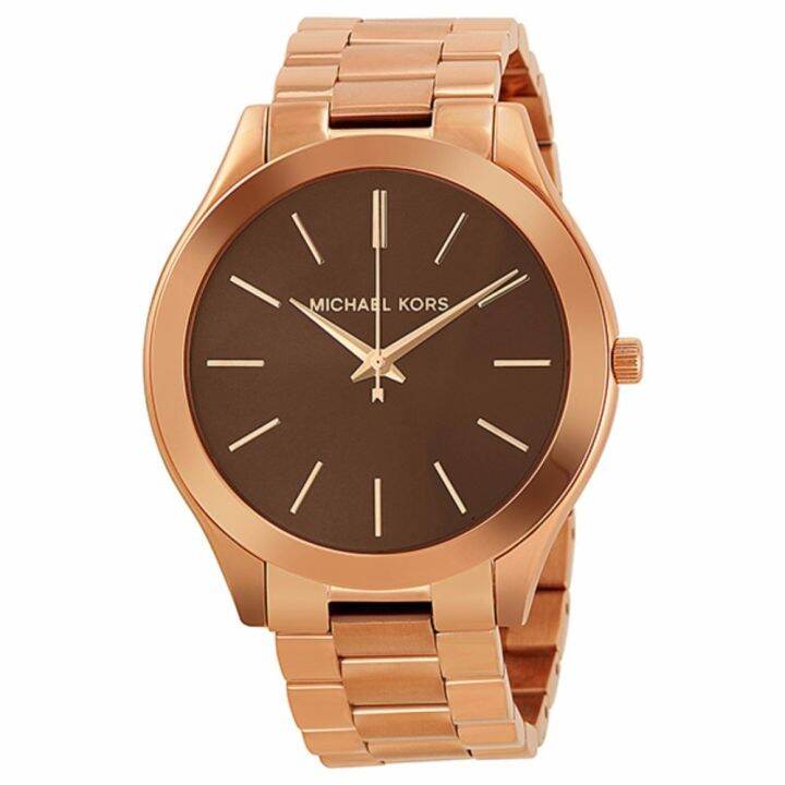 Michael Kors Women's Slim Runway Rose Gold-tone Watch MK3181 | Lazada