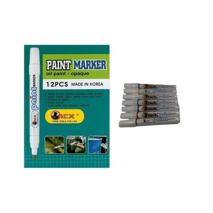 1 dozen Orex Black Paint Marker | Lazada