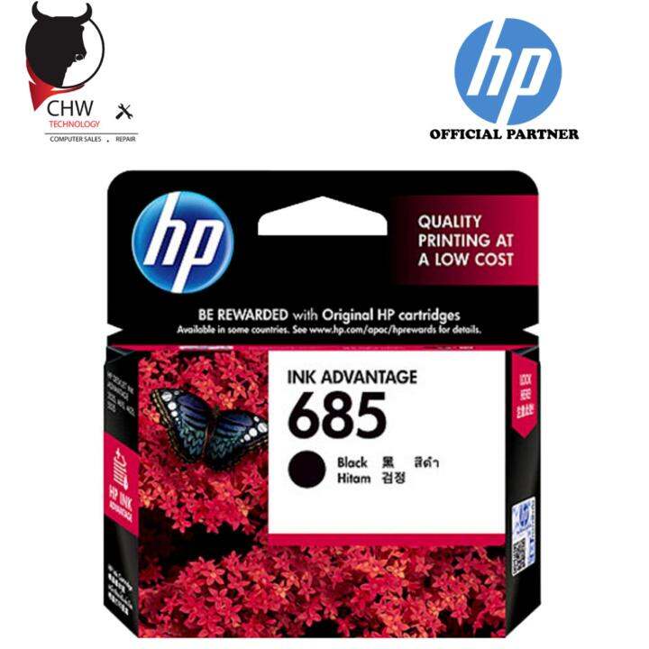 HP 685 BLACK INK ORIGINAL MALAYSIA | Lazada