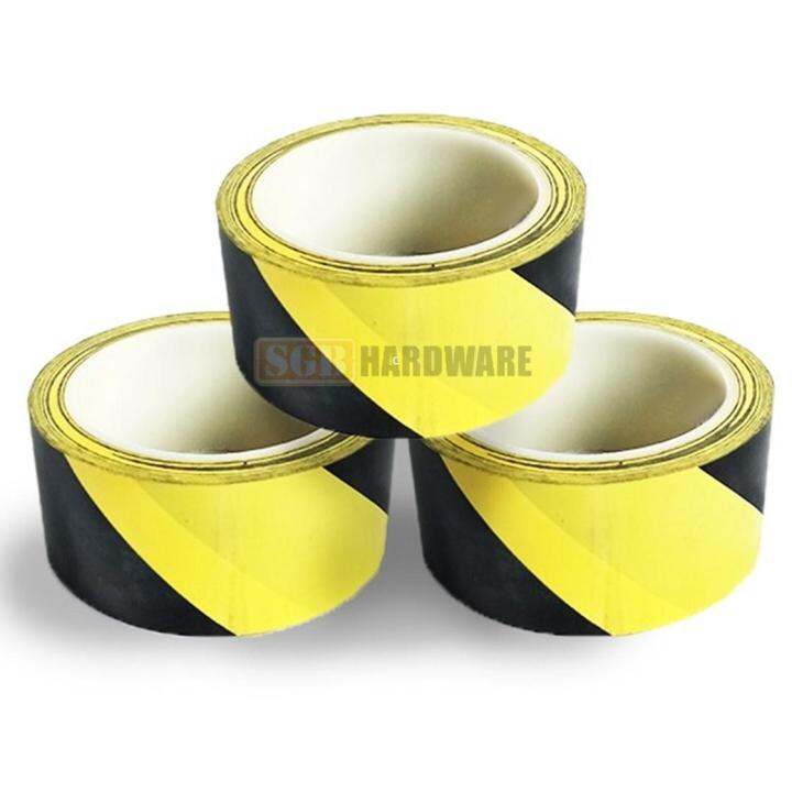 PVC FLOOR MARKING TAPES (BLACK/YELLOW) (48mm x 30Y) X 3 ROLL | Lazada