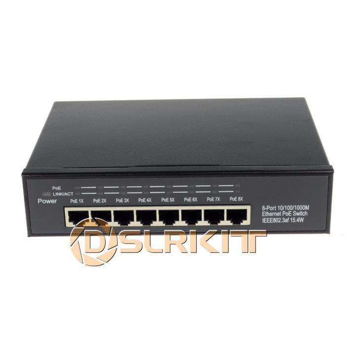 8 Ports Ethernet Gigabit PoE Switch ALL 8 PoE 120W IEEE802.3af 10/100 ...