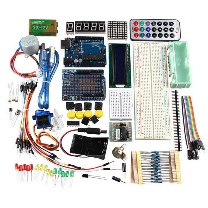 R3 Uno Learning Kit For Arduino With Stepper Motor 1602lcd Sensors Servo Breadboard Jumper Wire 2188