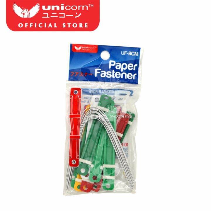 Unicorn Stationery Colour Fastener UF-8CM-C 10 Pcs | Lazada