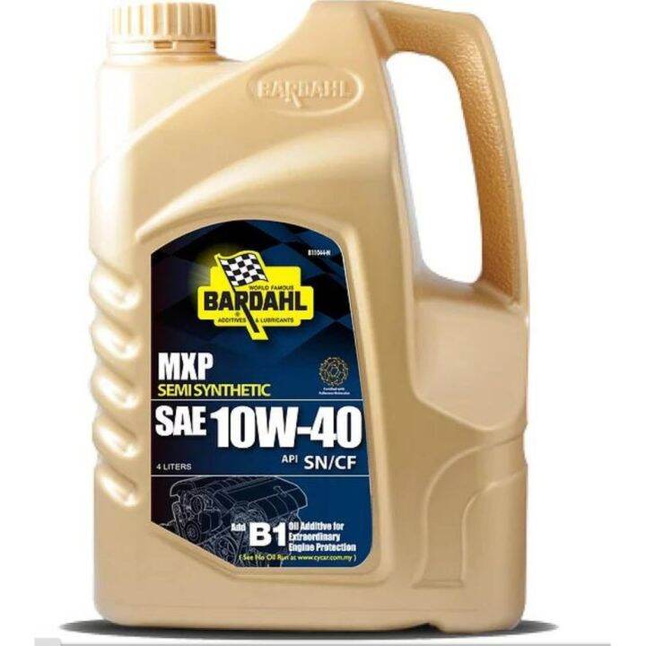 BARDAHL SEMI SYNTHETIC ENGINE OIL SAE 10W-40 (API SN/CF) | Lazada