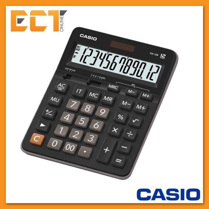 Genuine Casio GX-12B 12 Digits Value Calculator - Black | Lazada
