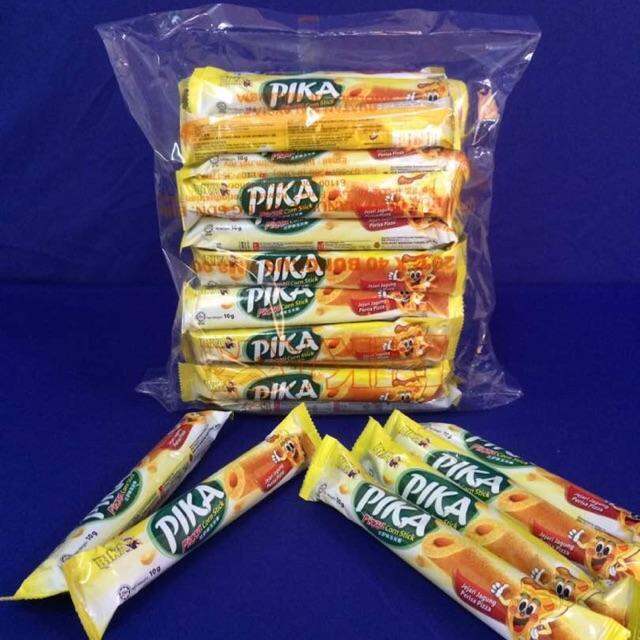 Bika 10gm x 40pcs Pika Pizza Corn Snack Keropok Snek Jagung Pizza Ready ...