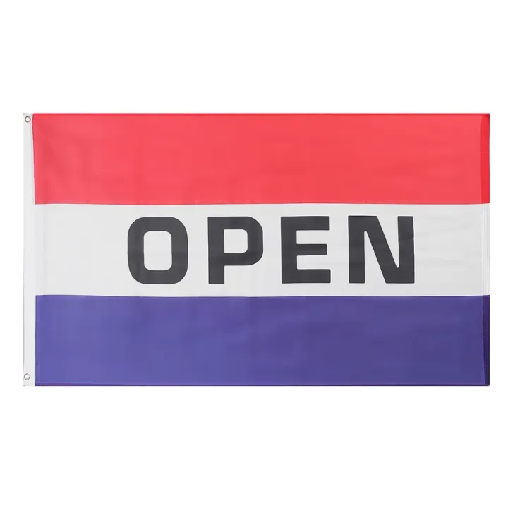 OPEN Flag Business Store Advertising Banner Restaurant Pennant Sign ...