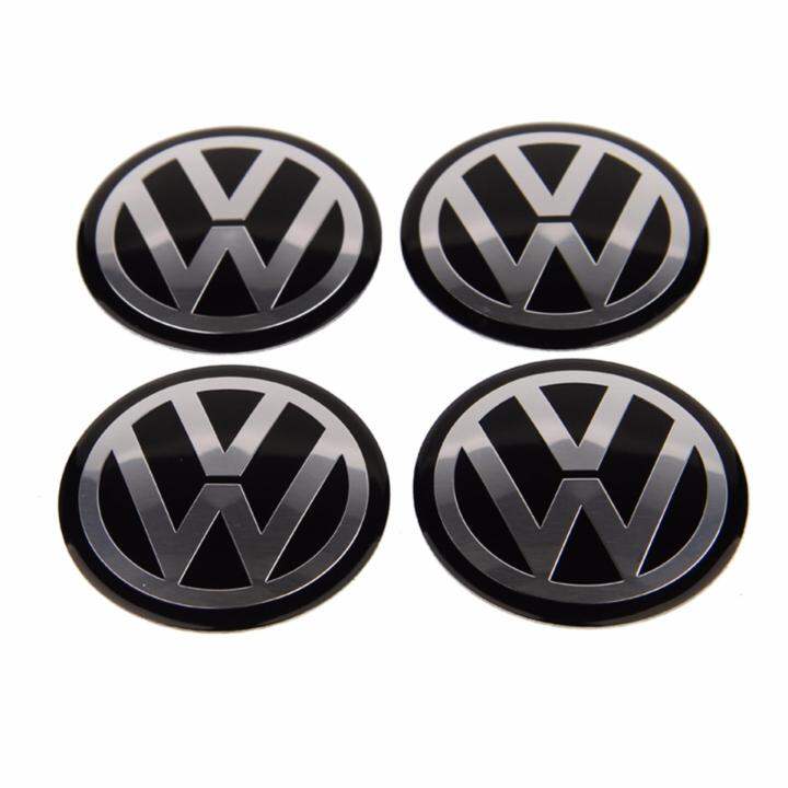 4pcs Car Wheel Rim Hub Accessories Tire Hubcaps Stickers Emblem with VW ...