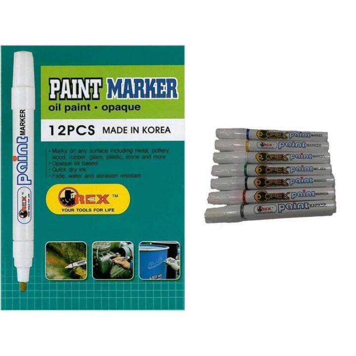 1 dozen Orex White Paint Marker | Lazada