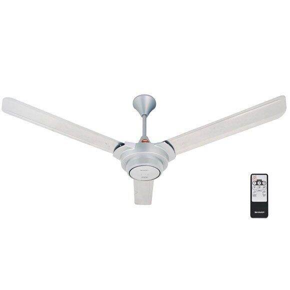 Sharp Ceiling Fan With Remote Control (Silver) | Lazada