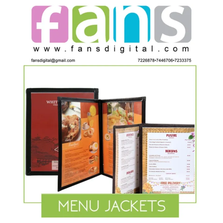 A4 Two-fold Menu Jacket,Menu Holder 2 Pages with 4 views with corner ...