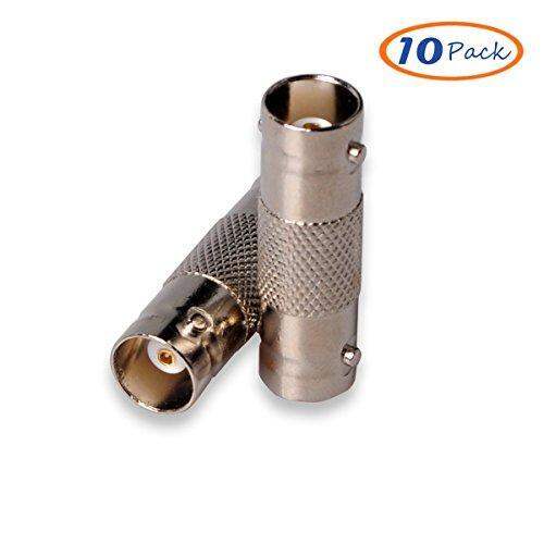 Besmelody 10-Pack Bnc Female To Female Connector Plug Adapters For Rg59 ...