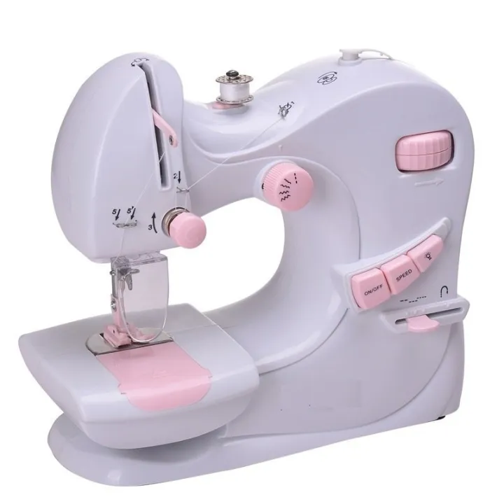 Mini 5 Built-in Patterns Double Thread UFR-601 Sewing Machine (Pink ...