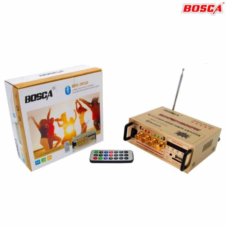 Bosca BS-902 USB/SD FM Stereo Audio 2 Channel Power Amplifier 200w+200w ...