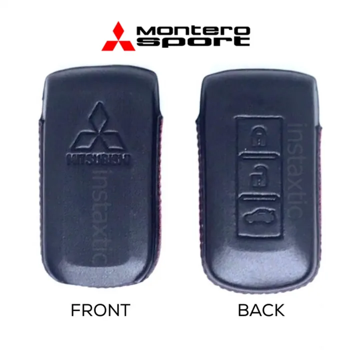 Mitsubishi Premium Leather Car Key Remote Cover Holder 4D Embossing ...