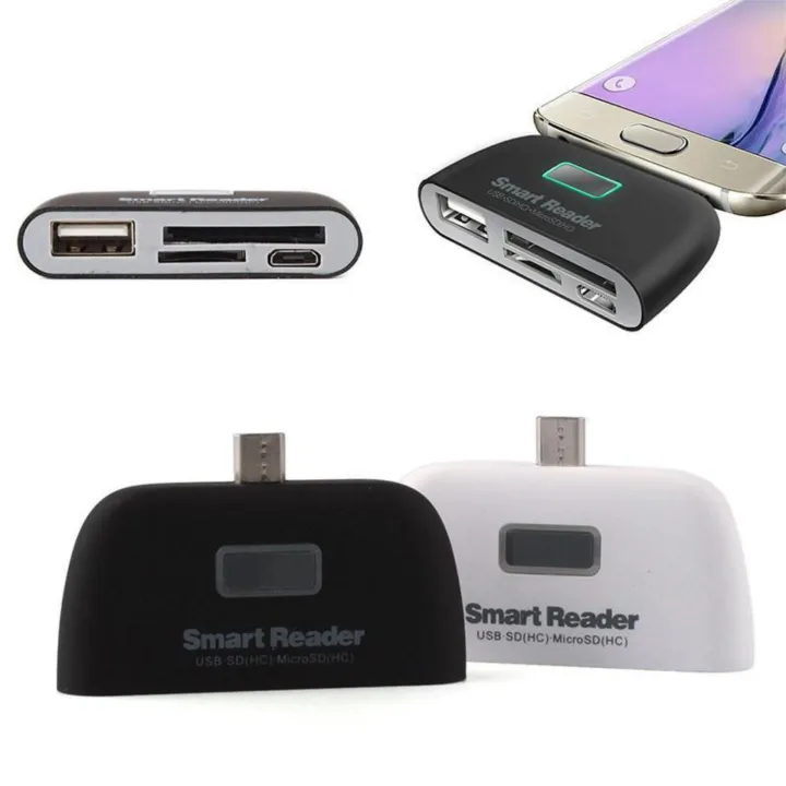 OTG Smart card reader connection kit for smart phone and PAD (Black ...