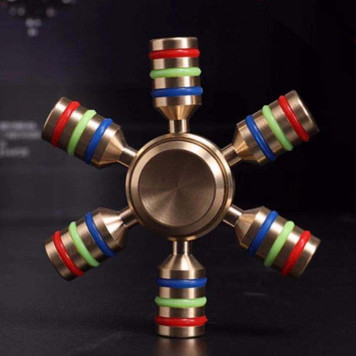 Luminous 6 sided Heavy Duty Tri-color Fidget Spinner | Lazada PH