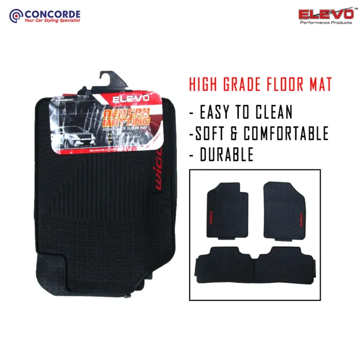 Concorde Elevo Latex Rubber Mat Toyota Wigo 4 Pcs/Set | Lazada PH