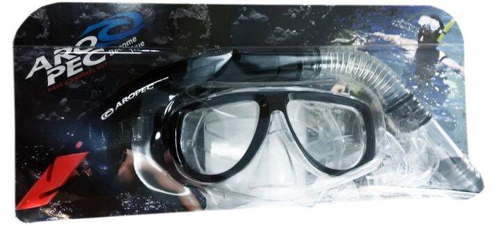Aropec Mask and Snorkel Set (Black) | Lazada PH