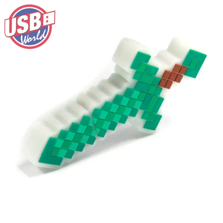 USB World Action Figure Minecraft Sword 32GB USB Rubber Flash Drive ...