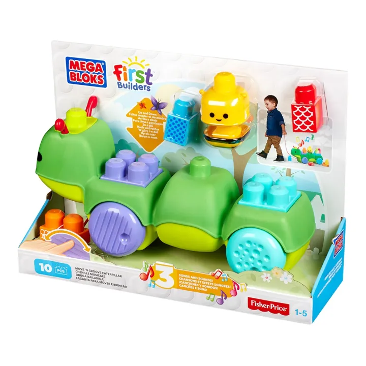 MEGA BLOKS® First Builders Move 'n Groove Discoveries Caterpillar ...