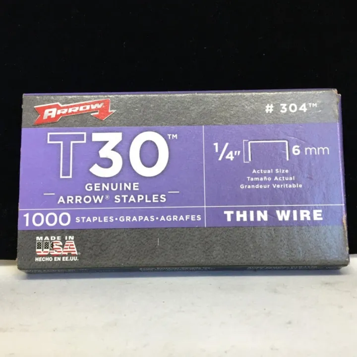 Arrow gun tacker wire T-30 1/4 6mm (1000pcs) | Lazada PH