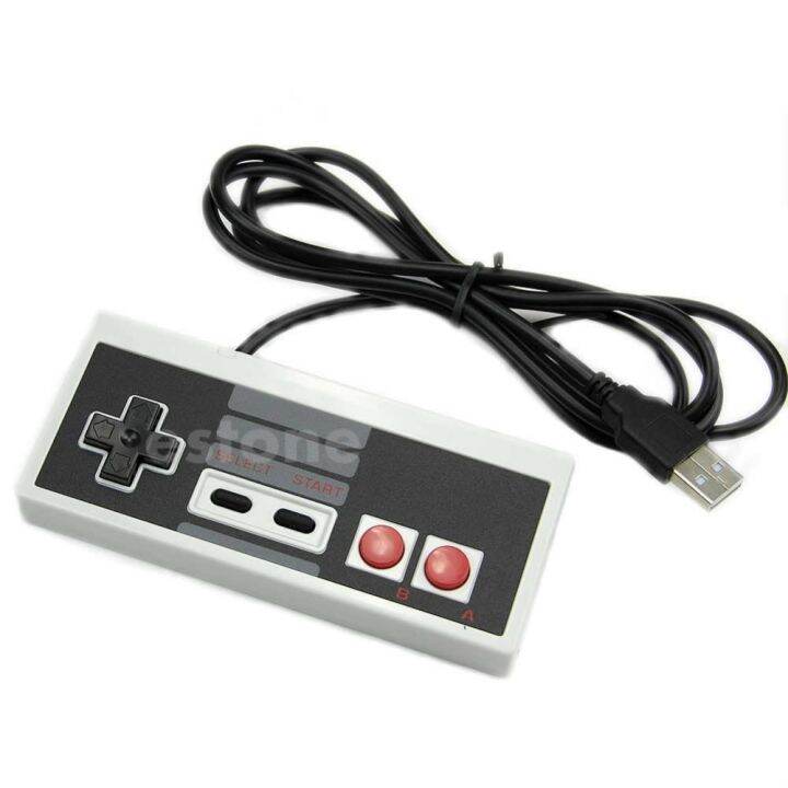 USB Gaming Controller Plug-Play Plastic Black+Gray for NES PC for ...