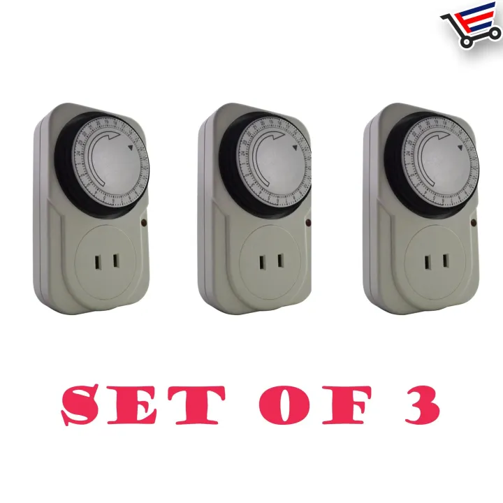 24 Hours Mechanical Electrical Plug Program Timer Power Switch Energy ...