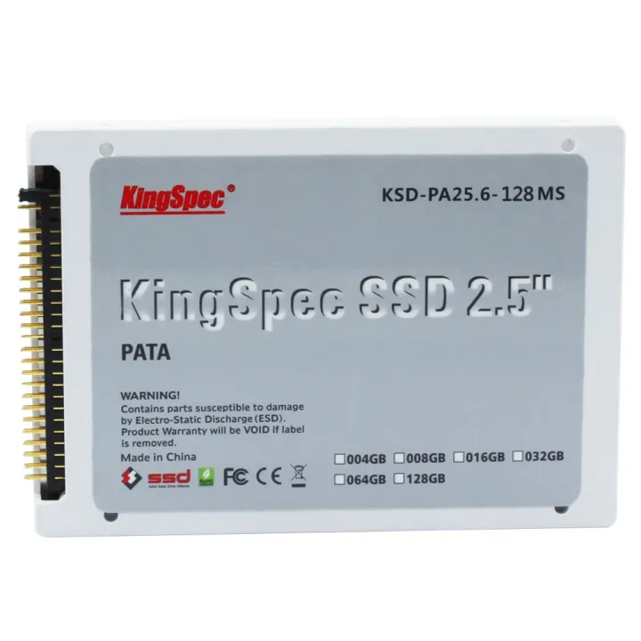 KingSpec PATA(IDE) 2.5" 2.5 Inches 128GB MLC Digital SSD Solid State ...