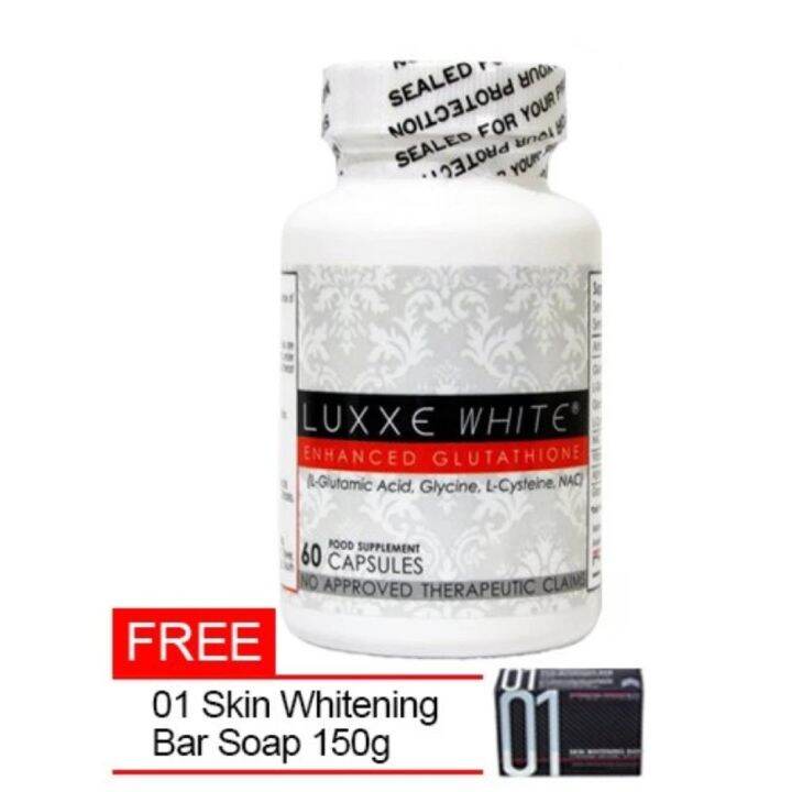 LUXXE WHITE GLUTATHIONE 775mg 60 Capsules with FREE Luxxe Soap 01 ...