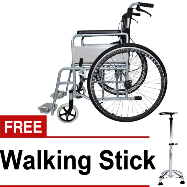 Heavy Duty Foldable Manual Wheel Chair w/ Brake w/ FREE Adjustable ...