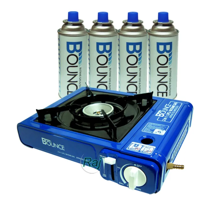 Bounce Blue Stove 2-in-1 with 4 Bounce 250g Butane Gas | Lazada PH