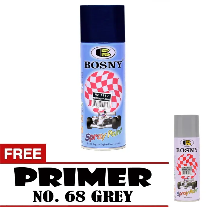Bosny Metallic Color Spray Paint No. 1182 Midnight Blue with Free ...