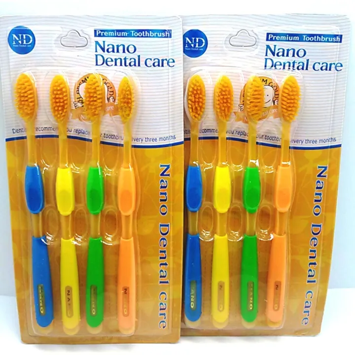 Nano Dental Care Premium Toothbrush (Gold) 8pcs. Set ( 1 + 1 ) | Lazada PH
