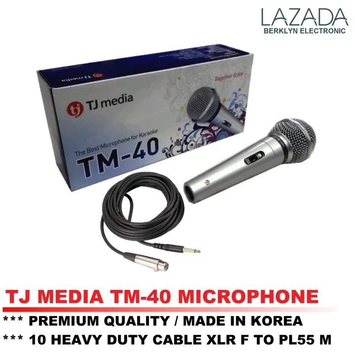 TJ Media TM-40 Dynamic Microphone (Made in Korea) + 10 Meter Wire ...