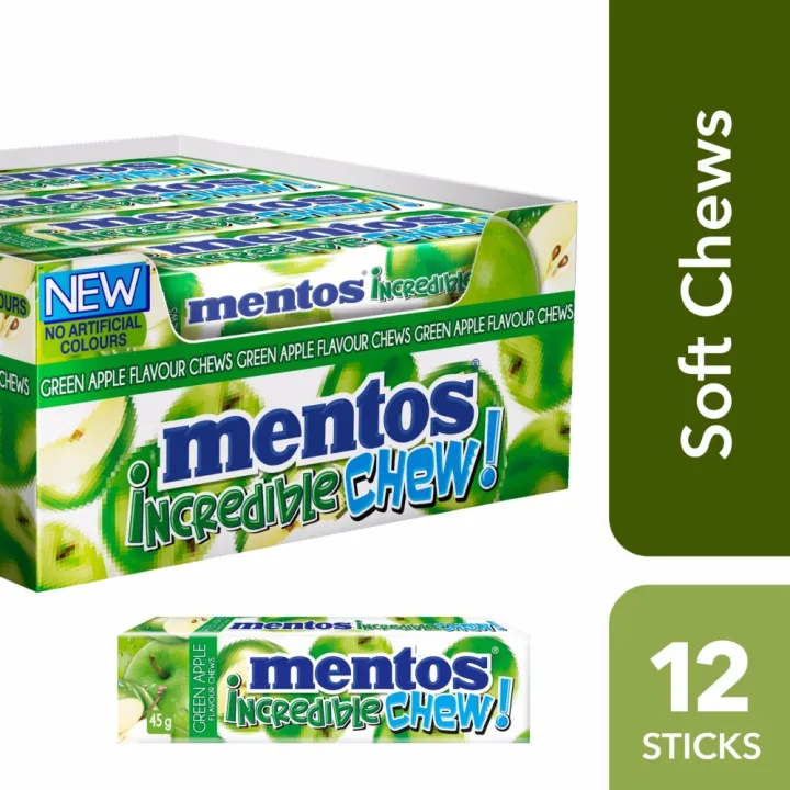 Mentos Incredible Chew Green Apple | Lazada PH