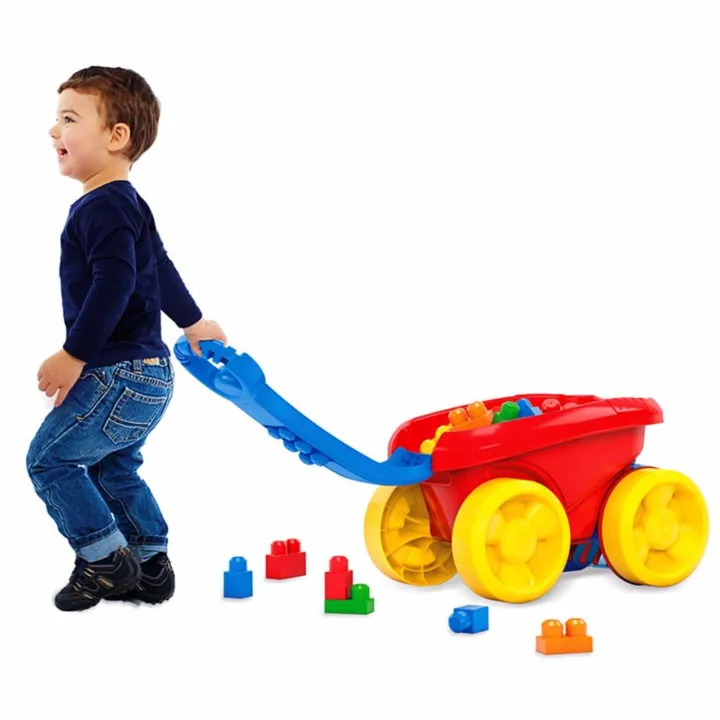 MEGA BLOKS® Block Scooping Wagon Building Set Red | Lazada PH