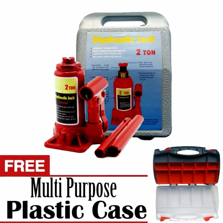 Prostar 2 Ton Bottle Jack in Plastic Case with Free Multi Purpose ...