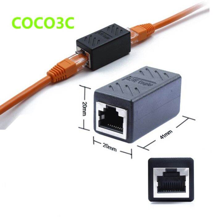 RJ45 Ethernet Network Net LAN Plug Cable Join Extension Adap - intl ...