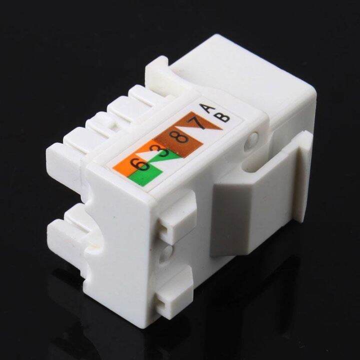 BUYINCOINS CAT6 RJ45 110 Punch Down Keystone Network Ethernet Jack ...