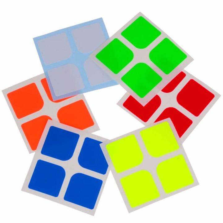 YJ Stickers Replacement Sticker Set for 2x2 Sticker Rubik's Cube ...