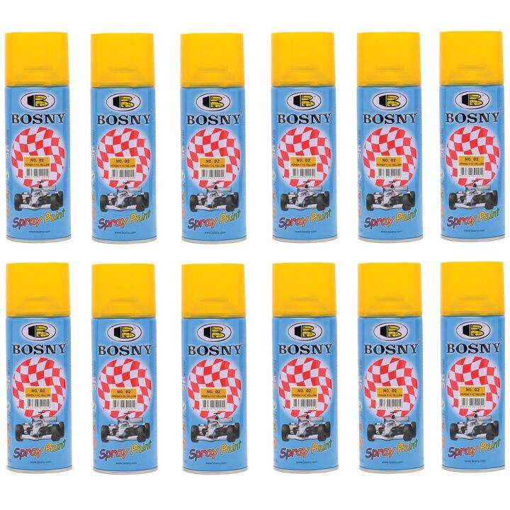 Bosny Spray Paint No. 02 Honda Yellow Candy Tone 1 Box X 12 cans ...