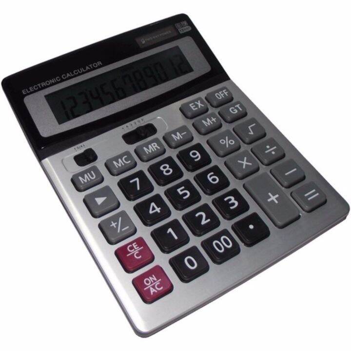 BIG Display 12-DIGIT Electronic Calculator (SILVER/BLACK) | Lazada PH