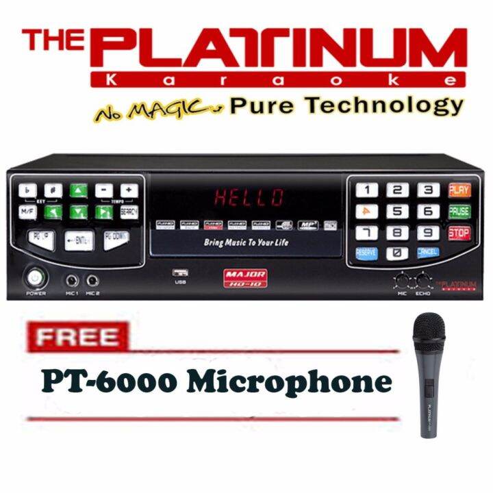 Platinum Major-HD10 Hard Disc Platinum Player (Black) With Free PT-5000 Heavy Duty Wired ...