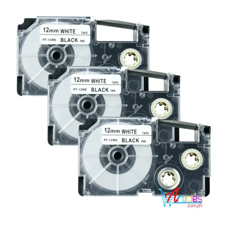 Compatible PT-12WE Laminated Label tape for EZ-Label Printers 12mm x 8m ...