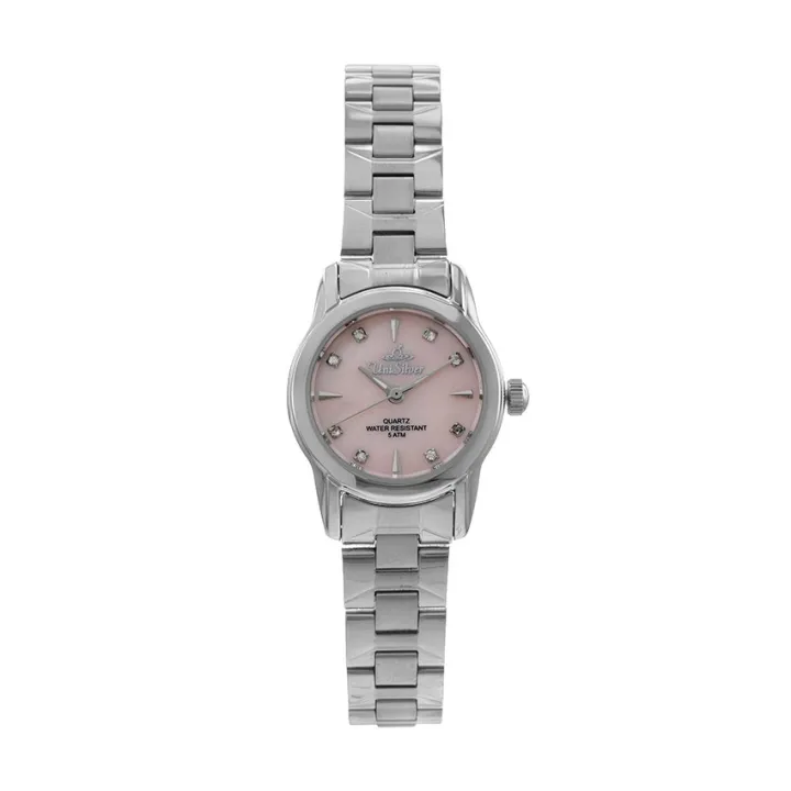 UniSilver TIME Clarithea Women's Silver / Pink Mother-of-Pearl Analog ...
