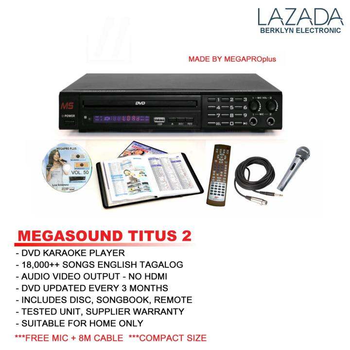 Megasound MS TITUS 2 Karaoke Player + DVD + Songbook + Remote + Mic ...