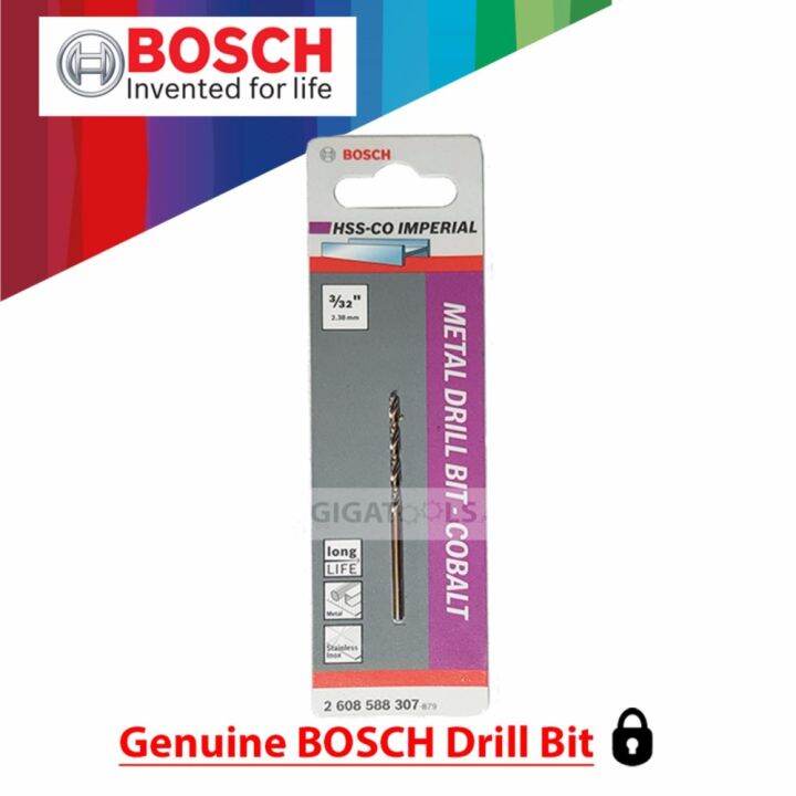Bosch HSS-Co 3/32" Metal Drill Bit - Cobalt 2608588307 ( DRLBST ...